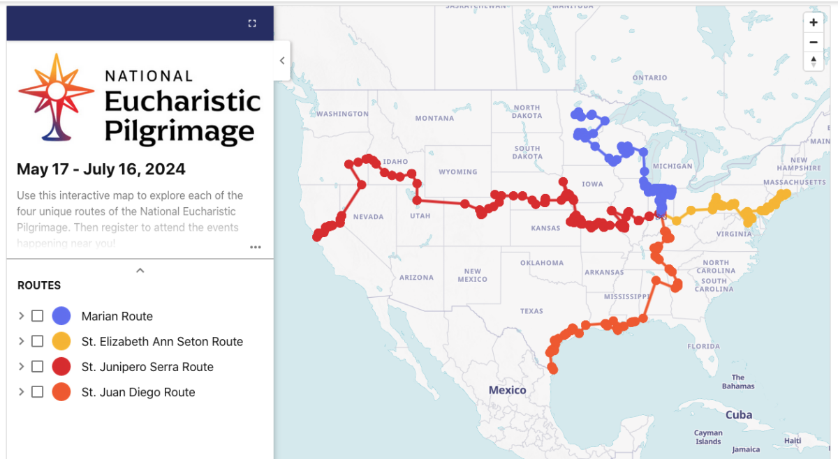 HAPPENING NOW: National Eucharistic Pilgrimage: When is it passing ...